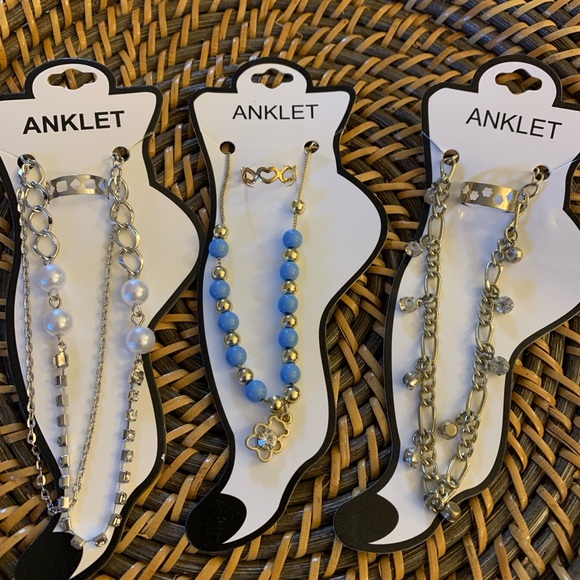Source Unknown | Jewelry | Anklet And Toe Ring Set Of 3 | Poshmark